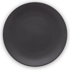 vtwonen Matt Black talíř Ø 25,5 cm, černý matný (Porcelánový obědový talíř v černé matné barvě)