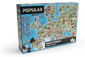 Puzzle Popular - Mapa Evropy, 160 ks - CZ