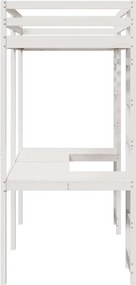 Rám postele loft Bílá 80 x 200 cm Masivní borové dřevo 3414553