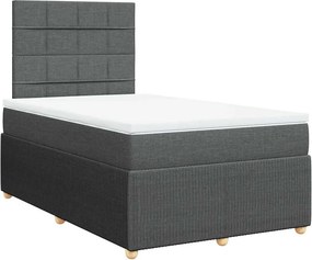 Box spring postel s matrací tmavě šedá 120x190 cm textil 3294296