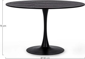 Kovový kulatý jídelní stůl ø 120 cm Bloom – Yes Everyday