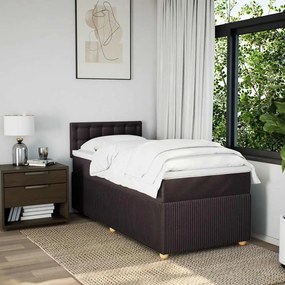 Box spring postel s matrací tmavě hnědá 80x200 cm textil 3289600