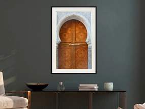 Plakát Dveře do Snů - velká vrata s ornamenty a mozaikou na zárubni