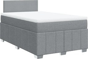 Box spring postel s matrací světle šedá 120x190 cm textil 3287000