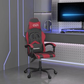 Herní židle černá a vínová umělá kůže 3143897