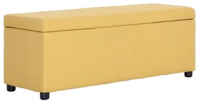 Lavice s úložným prostorem 116 cm žlutá polyester 281324