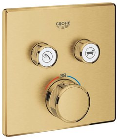 Grohe Grohtherm SmartControl - Termostatická baterie pod omítku se 2 ventily, kartáčovaný Cool Sunrise 29124GN0