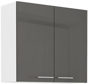 Kuchyňská Skříňka Lara 80g-72 2f Mdf Šedá Lesk