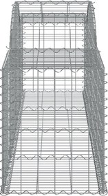 Klenuté gabionové koše 13 ks 300x50x60/80 cm pozinkované železo 3146676