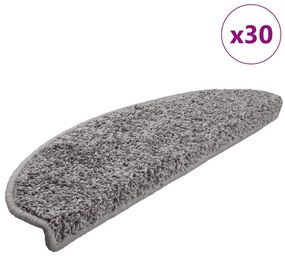 Schodové rohože 30 ks 65 x 21 x 4 cm šedé, půlkulaté, velké 3365812