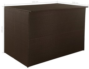 vidaXL Marketos Zahradní úložný box hnědý 150 x 100 x 100 cm polyratan