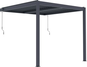 Bioklimatická pergola G21 Trenton Premium 3x3 m, antracitová hliníková