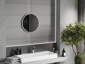 Mexen Loft kulaté koupelnové zrcadlo 50 cm, bílý rám - 9850-050-050-000-20