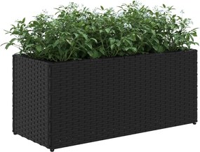 Zahradní truhlíky se 2 květináči 2 ks černé 72 x 30 x 32 cm 3210528