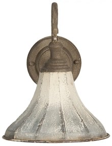 Krémová vintage nástěnná lampa s patinou Woudman – 31x23x27 cm