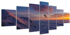 Obraz při západu slunce, Mt. Blanc (210x100 cm)