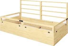 Vyvýšený zahradní truhlík Outsunny s treláží, bylinkový záhon, dřevěná rostlinná bedýnka, květinová bedýnka do zahrady, na balkon, přirozené dřevo, 18