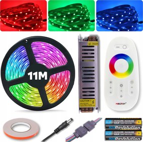 Set Led pásek Rgb 5050 barevný napájecí zdroj dálkový ovladač 11M 12V Premium