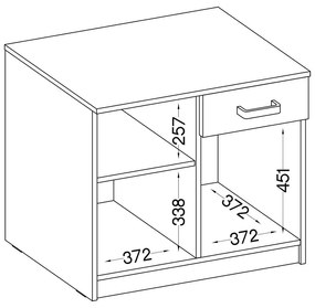 MELTA | komoda AR820 | 79,9 cm | UNI provedení | artisan