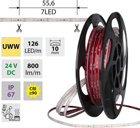 MCLED led pásek do sauny ultra teplá bílá