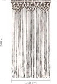 Macramé závěs taupe 140 x 240 cm bavlna 323983