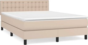 Box spring postel s matrací cappuccino 140x200 cm umělá kůže 3141130