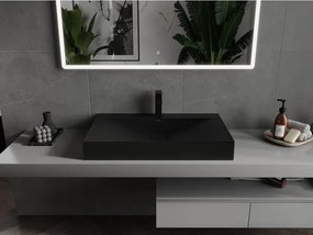 Mexen Poli umyvadlo na desku z konglomerátu 1/O 80 x 48 cm, černé - 23028071
