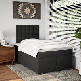 Box spring postel s matrací černá 120x190 cm umělá kůže 3293012