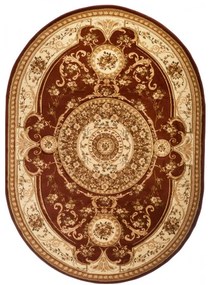 *Kusový koberec klasický vzor 3 hnědý ovál 160x220cm