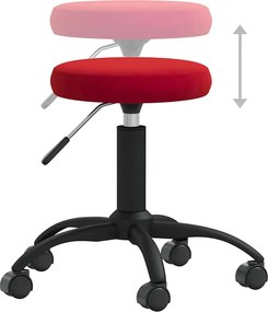 Otočná kancelářská židle vínová samet 333180