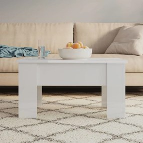 vidaXL Konferenční stolek 79 x 49 x 41 cm kompozitní dřevo [819282] Barva: bílá s vysokým leskem