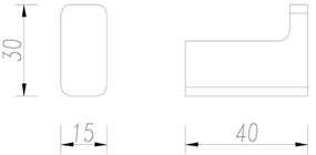 OMNIRES NL80110BL - Nástěnný háček NELSON matná černá