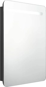 LED koupelnová skříňka se zrcadlem černá 60 x 11 x 80 cm 326503