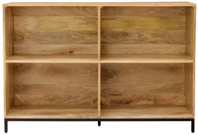 furniture-nabytek.cz - Úzká knihovna 130x90x35 z dřeva mango