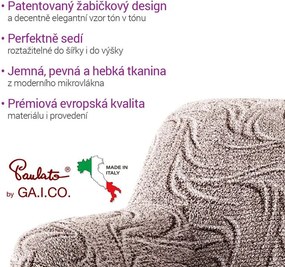 Bielastické potahy BRILLANTE hnědé křeslo ušák (š. 60 - 110 cm)