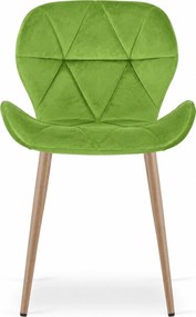 Jídelní židle MANGO VELVET, světle zelená