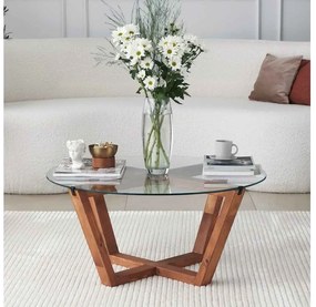 Designový konferenční stolek Calypso 75 cm dřevěný