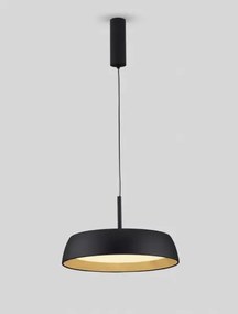 LED stmívatelný černo-dřevěný designový lustr Sigi