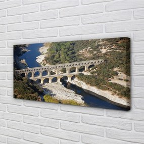 Obrazy na plátně řeka Řím Akvadukty 140x70 cm
