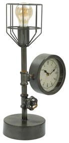 Stolní lampa s hodinami Mauro Ferretti Industry Clock, 26 x 45 cm