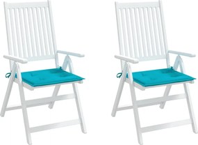 vidaXL Podušky na zahradní židli 2 ks 40x40x3 cm látka oxford [361029] Barva: Šedá