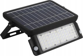 Solární Lampa Led Halogenový reflektor Snímač pohybu 10W 4000K Černá Kobi
