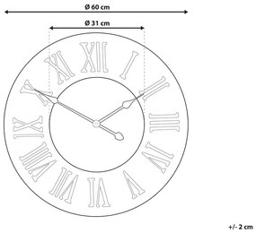 Nástěnné hodiny ø 60 cm Cubio (tmavé dřevo). 1078515