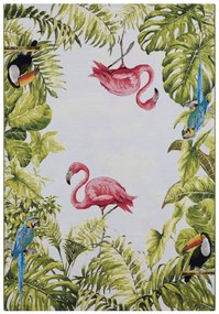 Hans Home | Kusový koberec Flair 105616 Tropical Birds Multicolored – na ven i na doma - 120x180