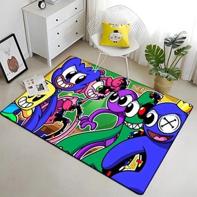 Protiskluzový koberec / předložka s barevnými motivy ze hry "Rainbow friends" vhodný do dětského pokoje (17-21) Barva: 18, Velikost: 160 cm x 230 cm