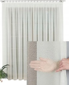 Záclony na markýze Záclona s páskou Krémová Klasická Styl š.320x250