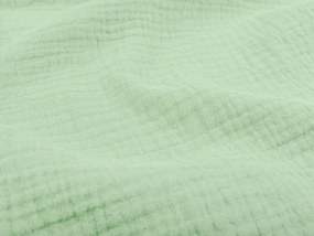 Biante Dětské mušelínové povlečení do postýlky Nature MSN-002 Pastelově zelené Do postýlky 100x135 a 40x60 cm