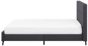Čalouněná postel 140 x 200 cm tmavě šedá AMBASSADOR Beliani