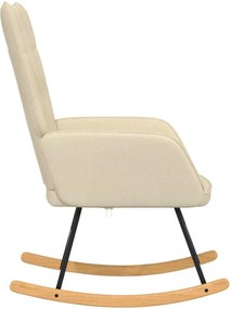 Houpací křeslo krémové textil 327613