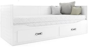 Výsuvná dětská postel HERMES bílá 200x80 cm
